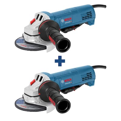 Bosch 7.5 Amp Corded 4-1/2 in. Angle Grinder with Lock-on Slide Switch GWS8-45