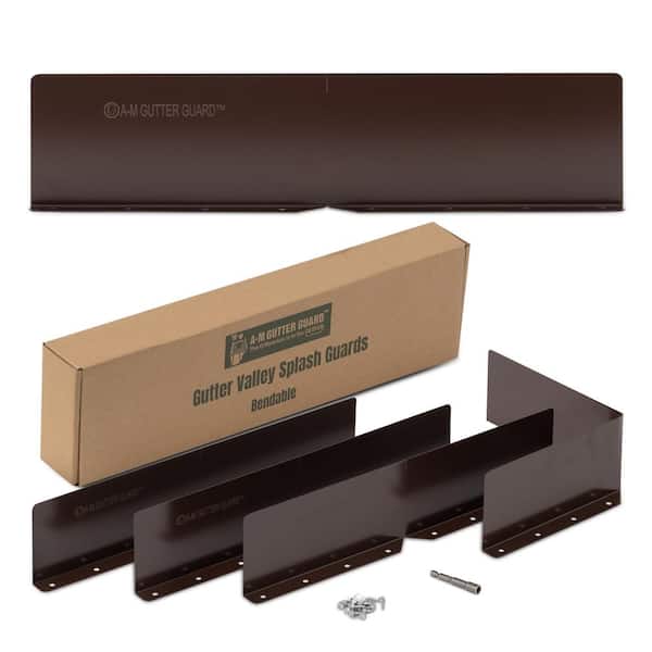 A-M Gutter Guard A-M Gutter Guard Splash Guards – 4 Pk Brown : With ...
