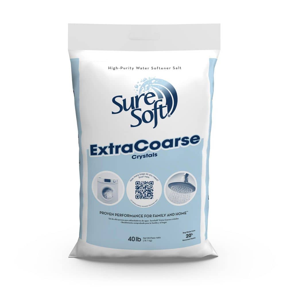 SURE SOFT Extra Coarse 40 lbs. Water Softener Crystal Salt 766663 - The ...