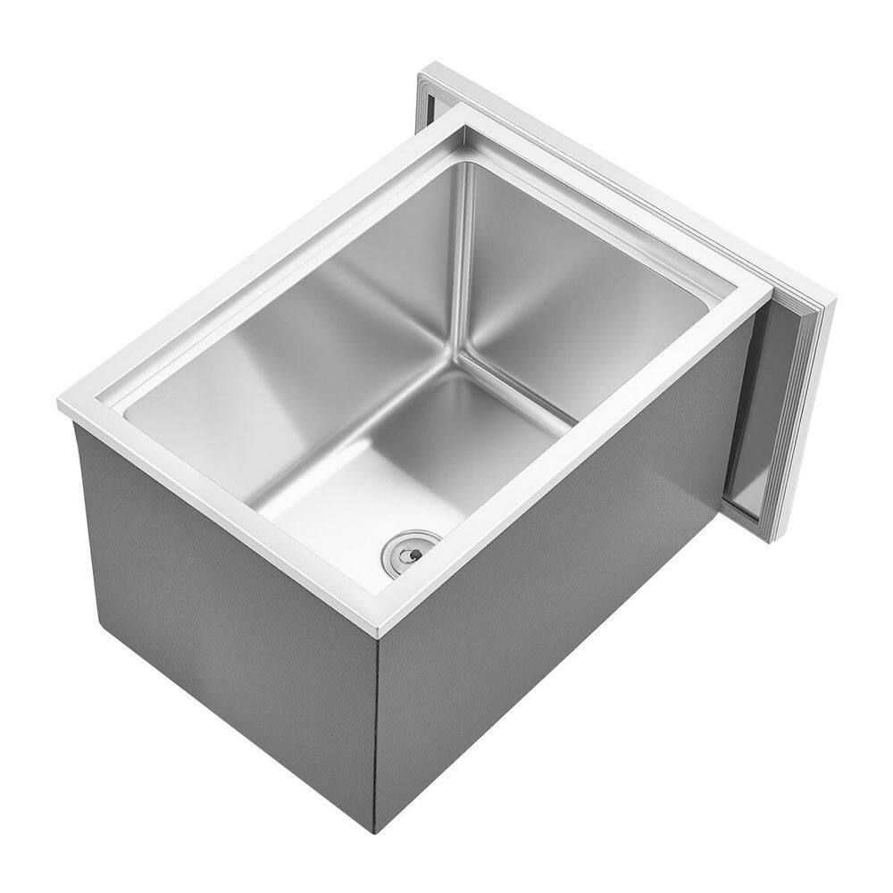 SVOPES Stainless Steel Drop-In Ice Chest, 20 in. L x 14 in. W x 12 in ...