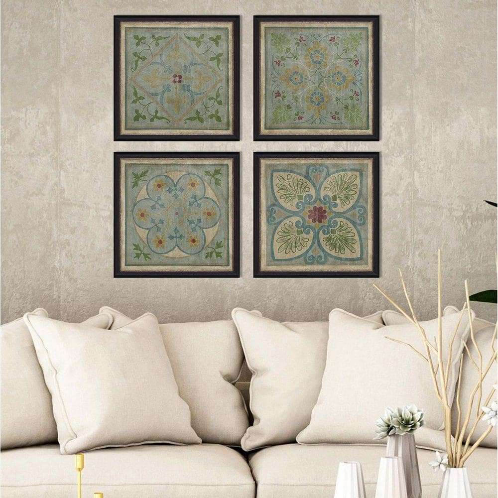Paragon Cardoza 4 Piece Framed 4 Piece Abstract Art Print 20 in. x 20 ...