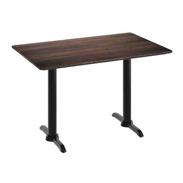 Carnegy Avenue Acadia Dark Brown/Black Base Wood 48 in. Sled Base ...