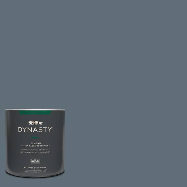 BEHR DYNASTY 1 qt. #N480-6 NYPD Semi-Gloss Exterior Stain-Blocking ...