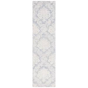 SAFAVIEH Metro Blue/Ivory 2 ft. x 9 ft. Abstract Gradient Runner Rug ...