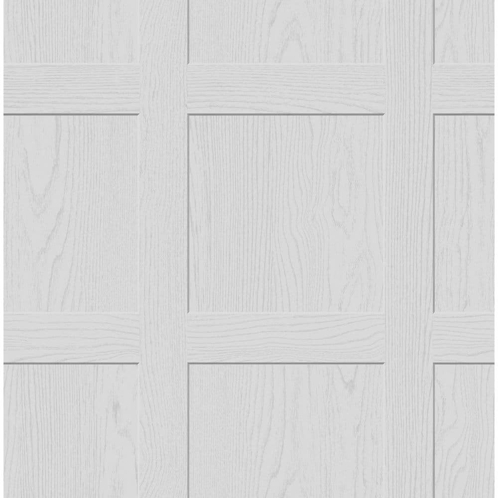 NuWallpaper Ashley Stark Grey Chase WallCoving Peel and Stick Wallpaper ...