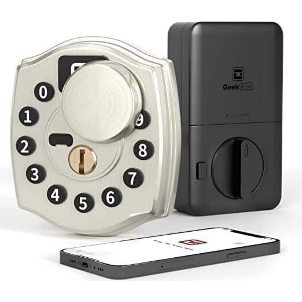 WRIGHTMASTER 4 in 1 Aluminum Smart Lock Deadbolt with App Biometric ...