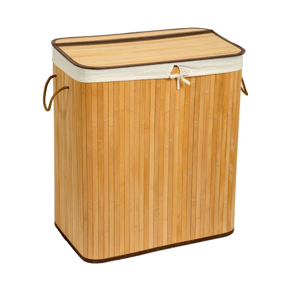 Home Details Bamboo Hamper-27222-NATURAL - The Home Depot