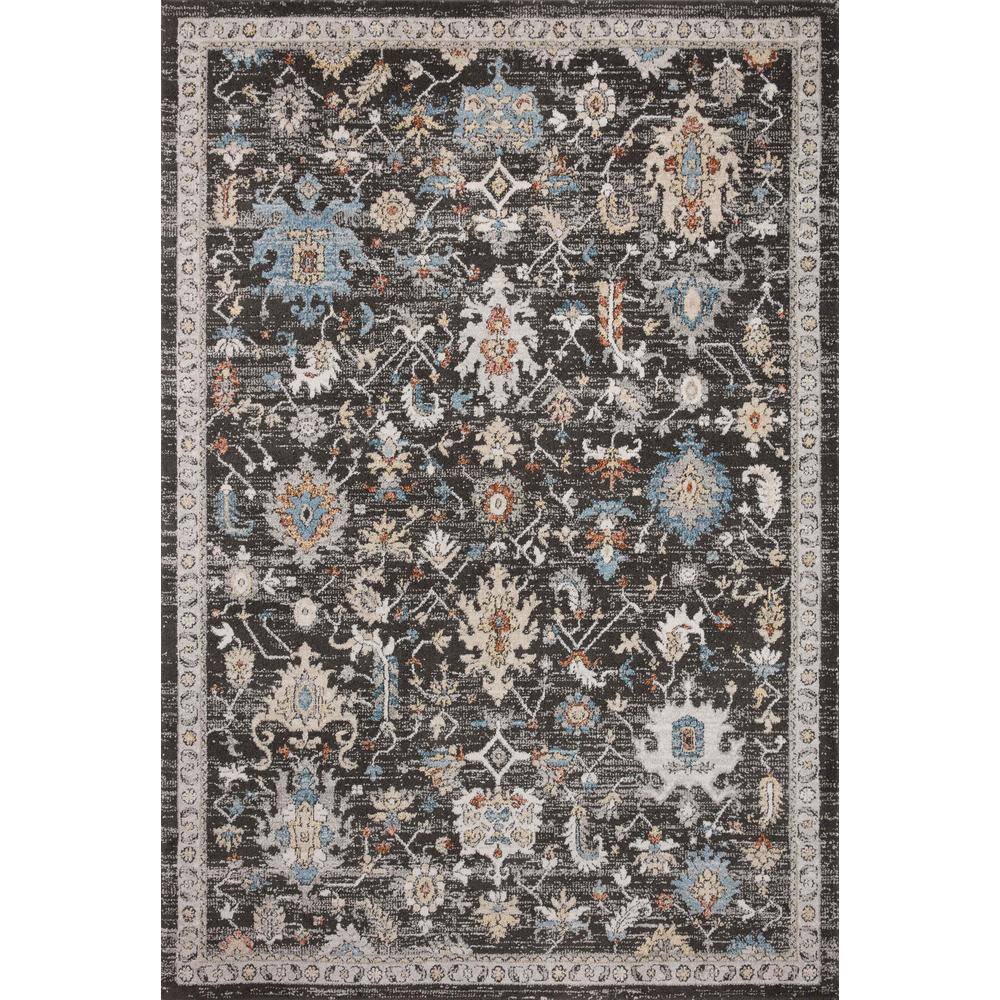 LOLOI II Odette Charcoal/Multi 9 ft. 2 in. x 9 ft. 2 in. Round Oriental ...