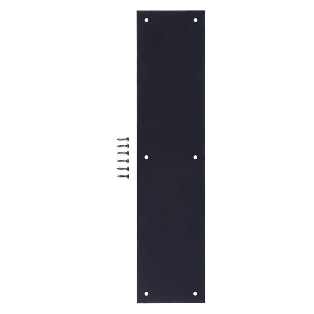 Universal Hardware 3.5 in. x 15 in. Matte Black Push Plate UH41022 ...