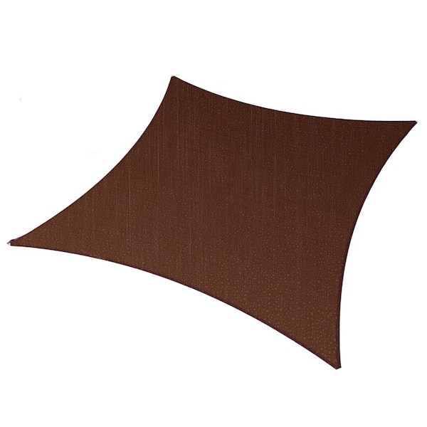 AMGO 7 ft. x 12 ft. Rectangle Waterproof Sun Shade Sail - Brown ag ...