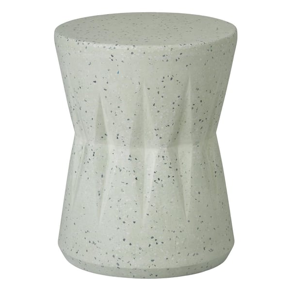 Emissary Valor 18 in. H Matte Terrazzo Pale Green Round Terrazzo Garden ...