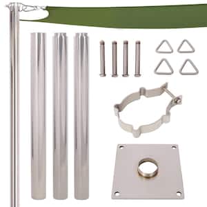 AMGO 8 ft. Pole for Sun Shade Sail Canopy AG-TUBE-2 - The Home Depot