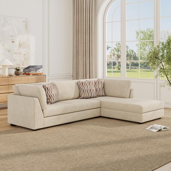 Cream l shaped sectional store