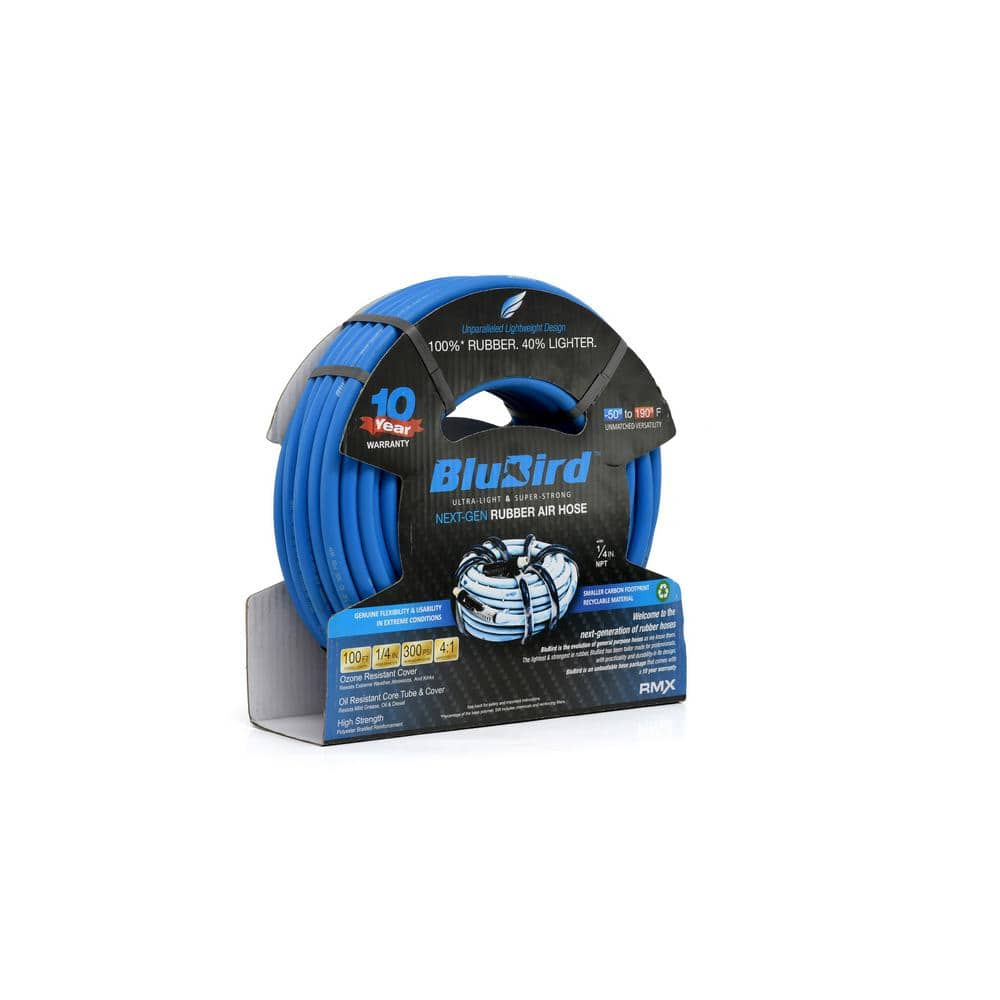 BLUBIRD 1 4 In X 100 Ft Rubber Air Hose BLBBB14100 The Home Depot blubird-1-4-in-x-100-ft-rubber-air-hose-blbbb14100-the-home-depot