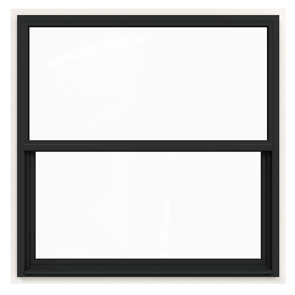 JELD-WEN 42 in. x 42 in. V-4500 Series Bronze FiniShield Single-Hung ...