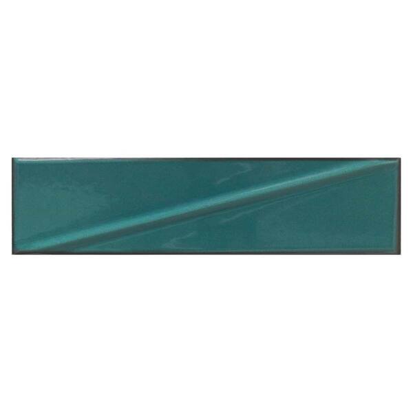 Ivy Hill Tile Rhythm Emerald Green 2.99 in. x 0.39 in. Glossy Ceramic ...