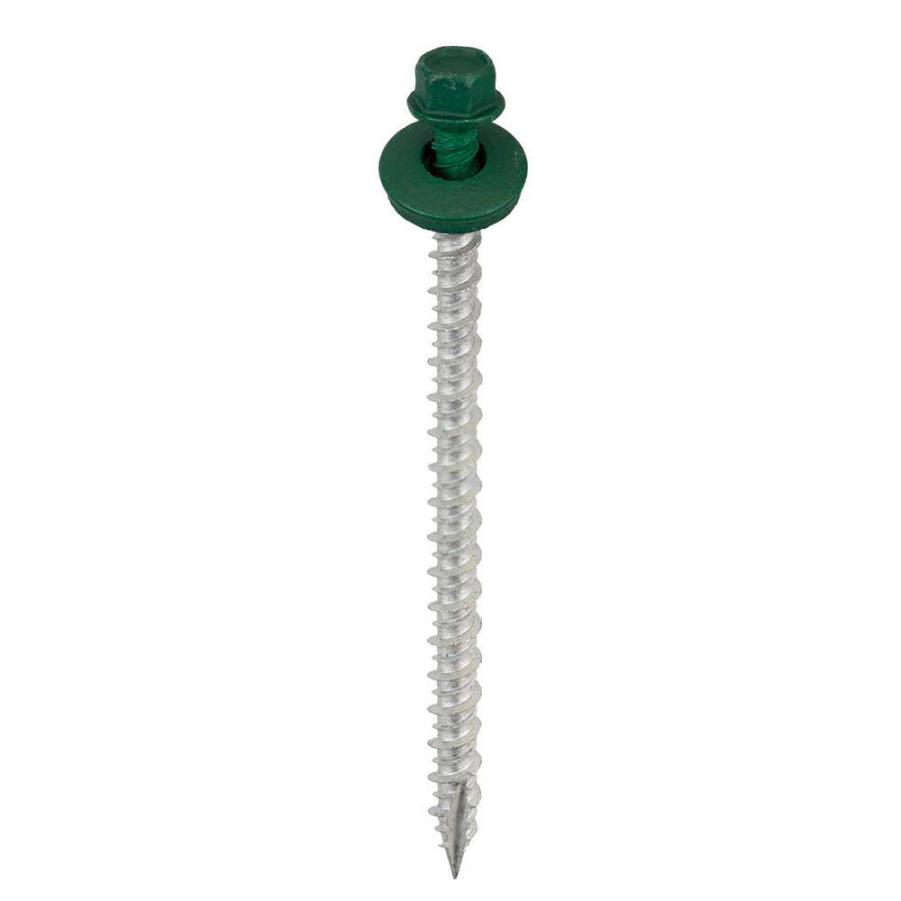 Acorn International #9 x 3 in. 1/4 in. Hex Head Metal to Wood Screws in ...