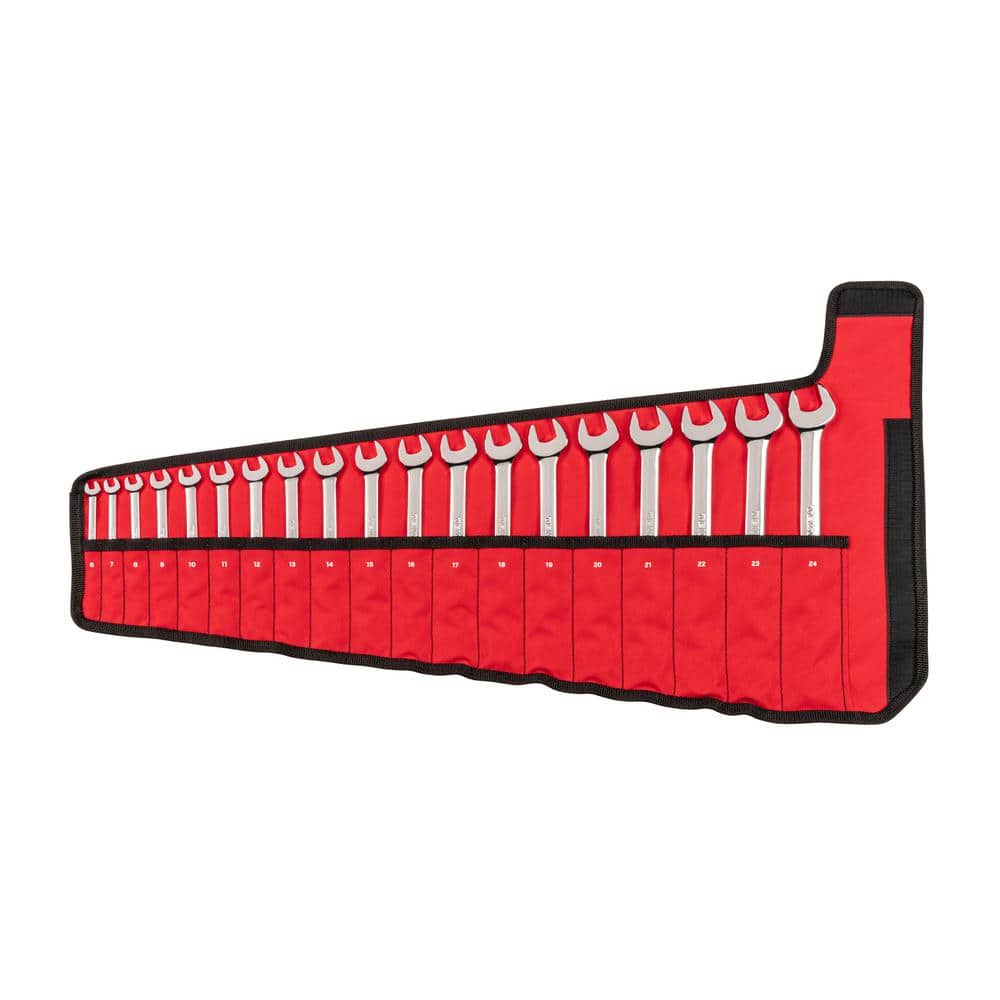 TEKTON 6 - 24 mm Combination Wrench Set with Pouch (19-Piece) WCB94202 ...