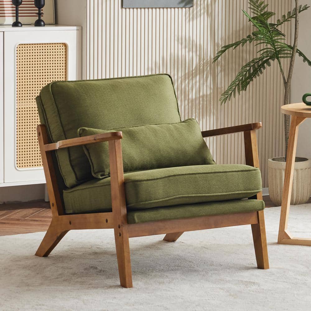 Karl home Green Arm Chair with Wide Armrest K1G98000067 - The Home Depot