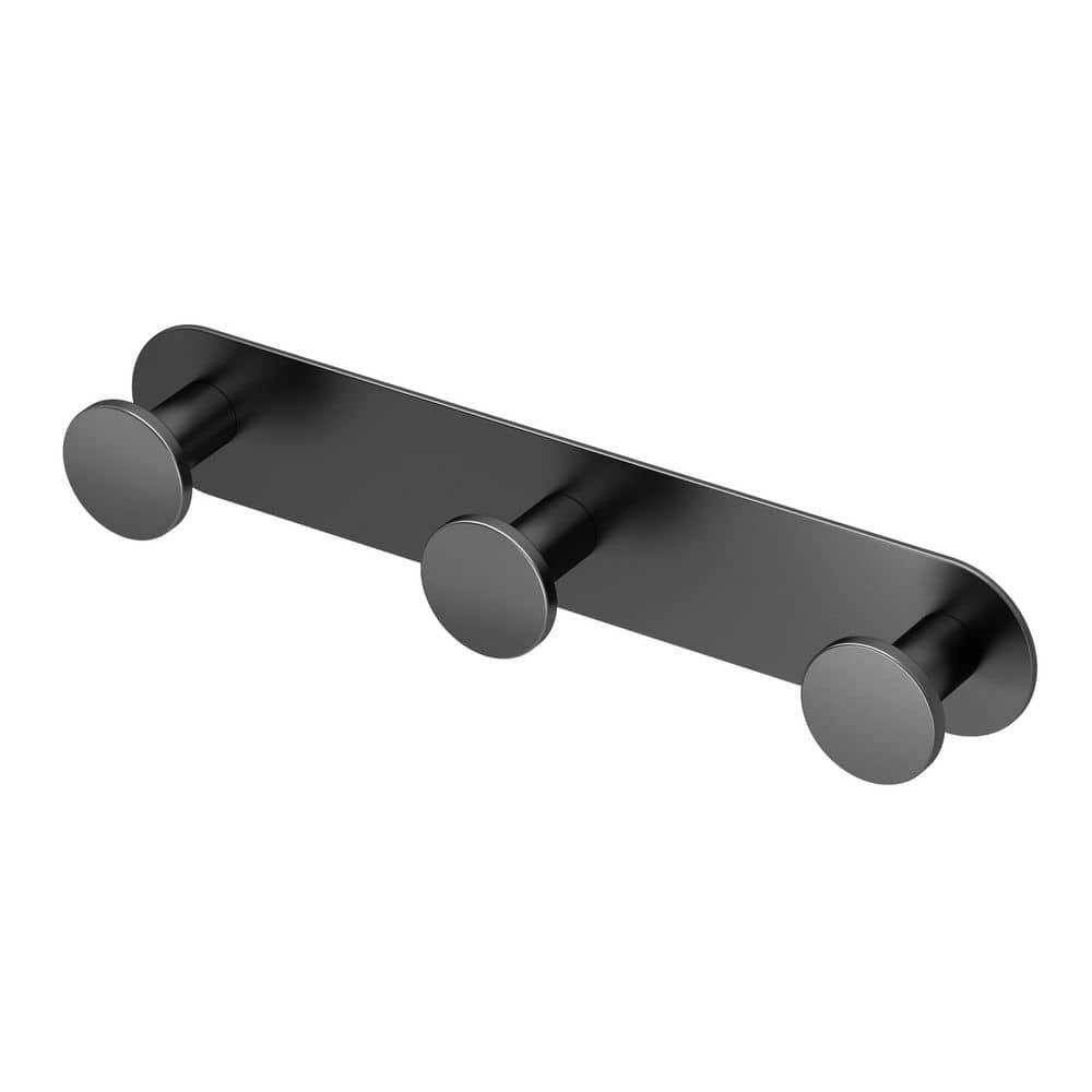 Gatco Glamour Triple Robe Hook in Matte Black 1282MX - The Home Depot
