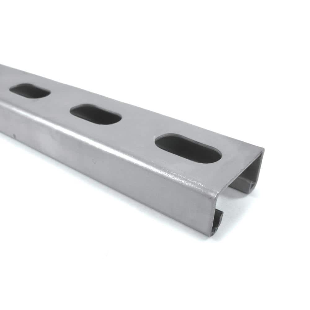 Superstrut 1-5/8 in. x 10 ft. 12-Gauge Metal Framing Channel (Half-Slot ...