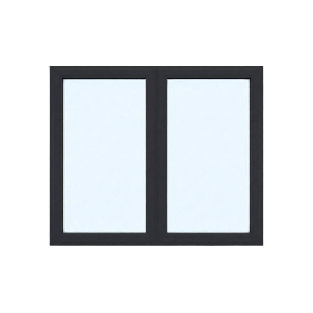 Avora Doors and Windows 72 in. x 60 in. Elite Euro Black Exterior/White ...