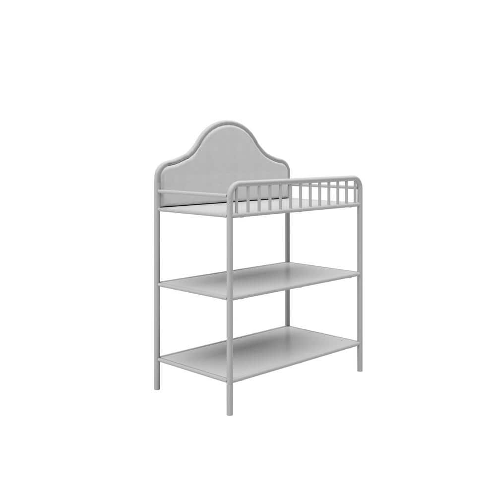 Little Seeds Piper Dove Gray Upholstered Metal Changing Table 4562449LS ...