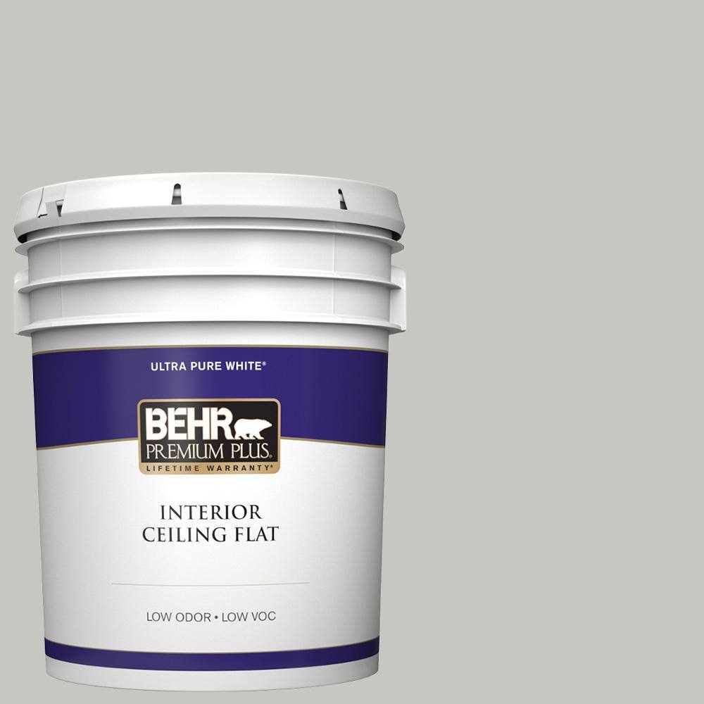 BEHR PREMIUM PLUS 5 gal. #PPU24-16 Titanium Ceiling Flat Interior Paint ...