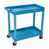 H Wilson 18 in. x 35 in. 2-Tub Shelf Utility Cart, Blue EC11-BU - The ...