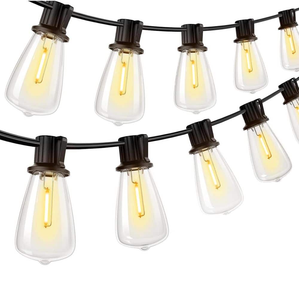 Oyezvary 100 ft. LED Outdoor String Lights Waterproof Patio Lights with ...