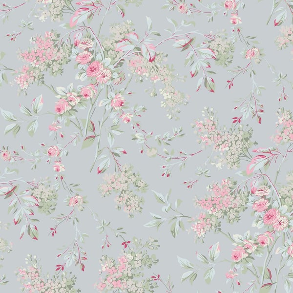 Shabby Chic Chelsea Blue Wallpaper Sample 12512394 - The Home Depot