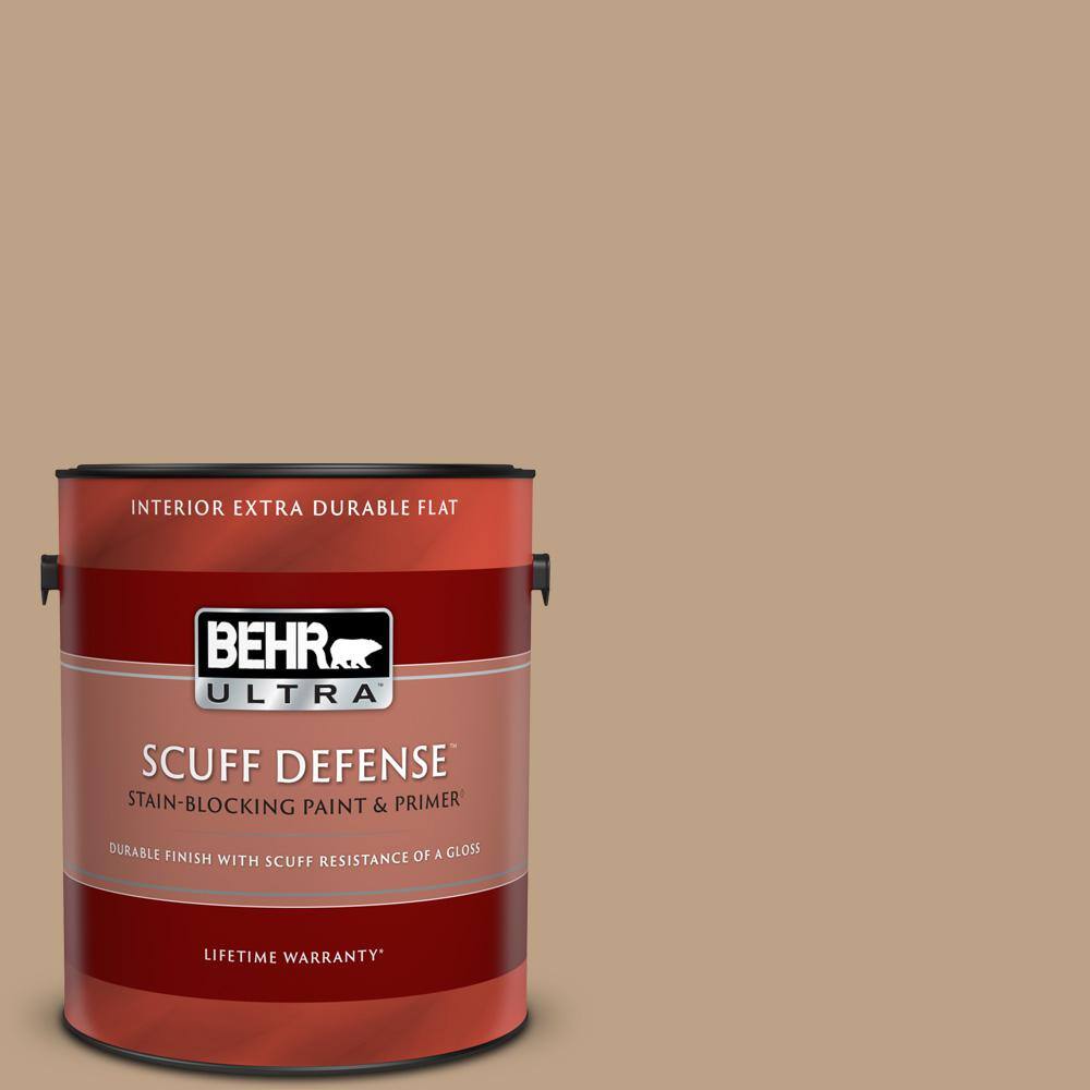 BEHR ULTRA 1 gal. #PPU4-05 Basketry Extra Durable Flat Interior Paint ...