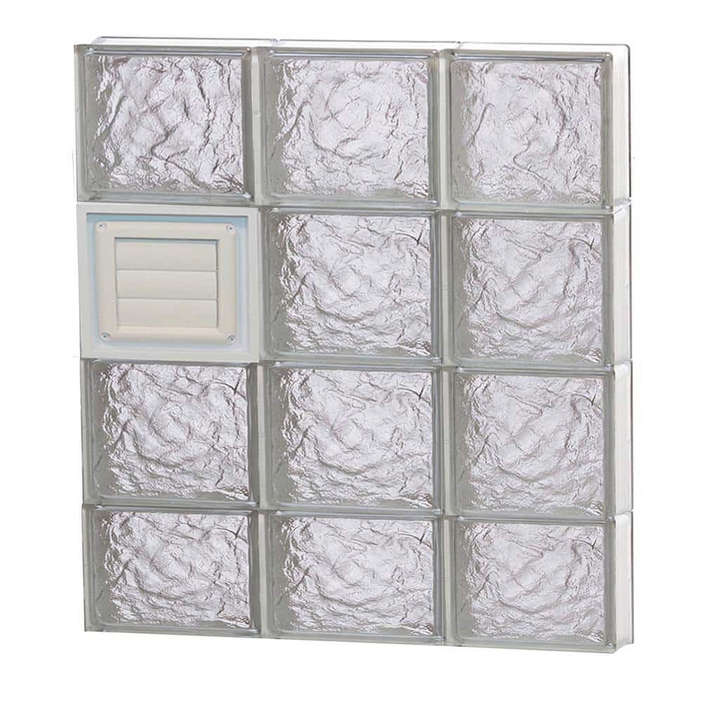 Clearly Secure 23.25 in. x 29 in. x 3.125 in. Frameless Ice Pattern ...