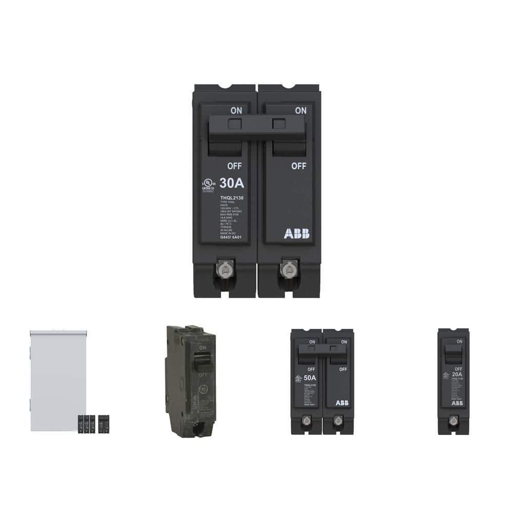 ABB 20 Amp, 15 Amp, 50 Amp, 30 Amp 1 in. Circuit Breakers and 125 Amp ...