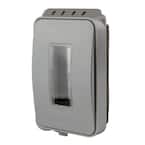 Greenfield Weatherproof Electrical GFCI Outlet Cover Horizontal - Gray ...
