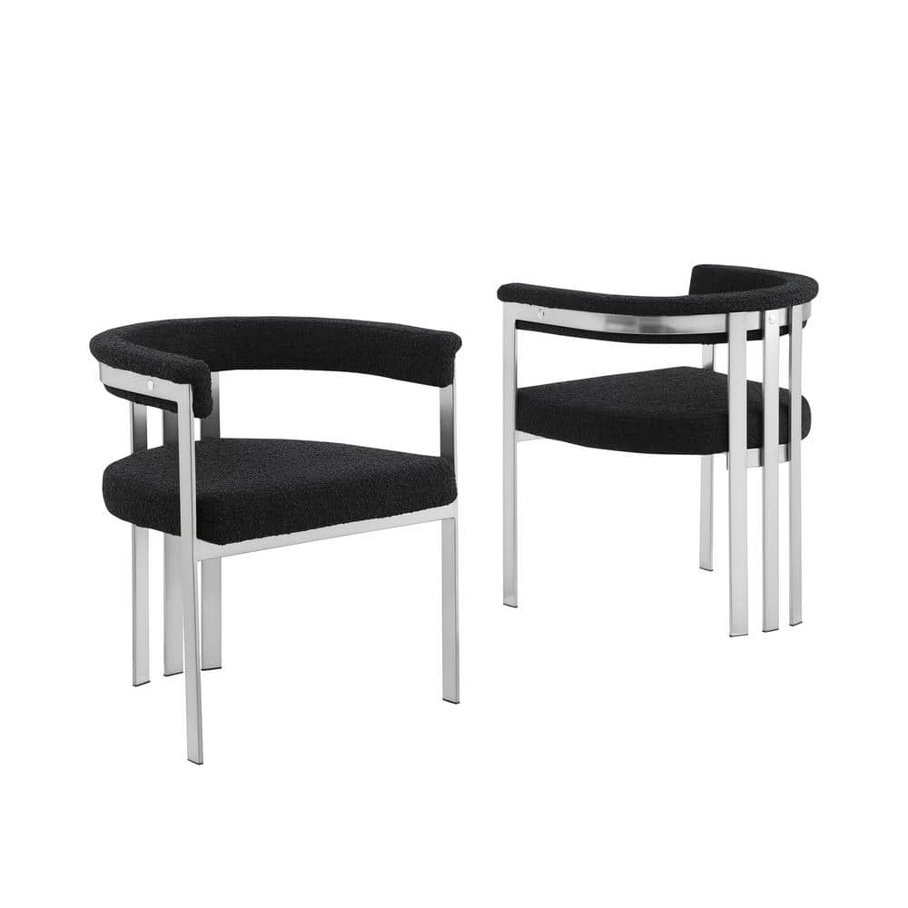 Best Quality Furniture Raymond Black Color Matte Brushed Chrome Base ...