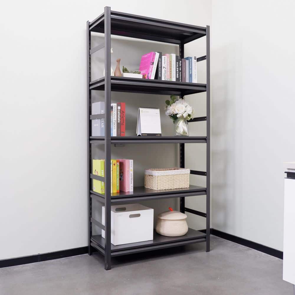 Otryad Adjustable Heavy Metal Shelving 5-Tier Storage Shelve 2000 lbs ...