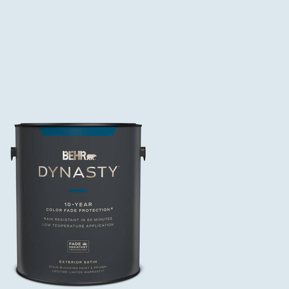 BEHR DYNASTY 1 gal. #570A-2 Geyser Satin Enamel Exterior Stain-Blocking ...