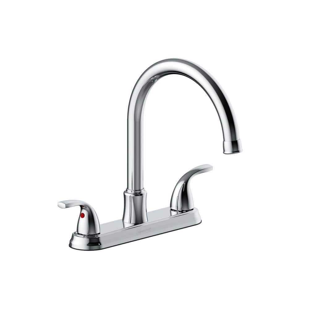 Seasons Raleigh Double-Handle Gooseneck Kitchen Faucet In Chrome 67237W ...