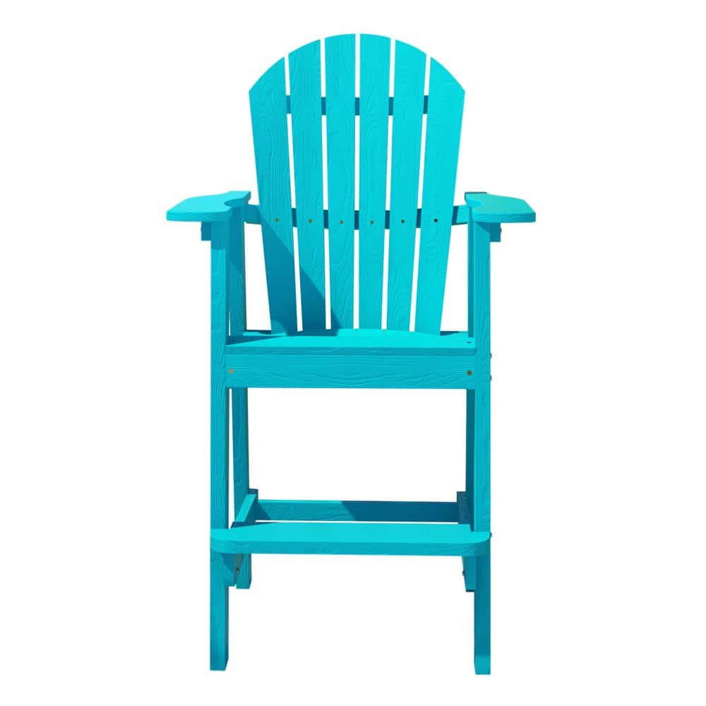 AUTMOON Classic Cyan Tall Balcony Adirondack Chair (1-Pack) WSYZ01-CYAN ...