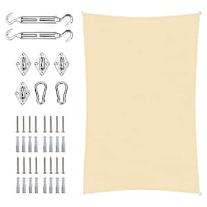 ROYAL SHADE 7 ft. x 12 ft. Rectangle Waterproof Shade Sail with ...