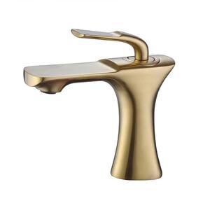 FLG Single Handle Single Hole Bathroom Faucet Modern Deck Mounted Brass Sink Basin Taps in ...