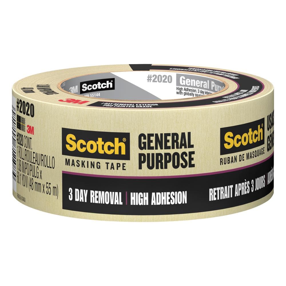 3M Scotch 1.88 in. x 60 yds. Contractor Grade Masking Tape 2020-48MP ...