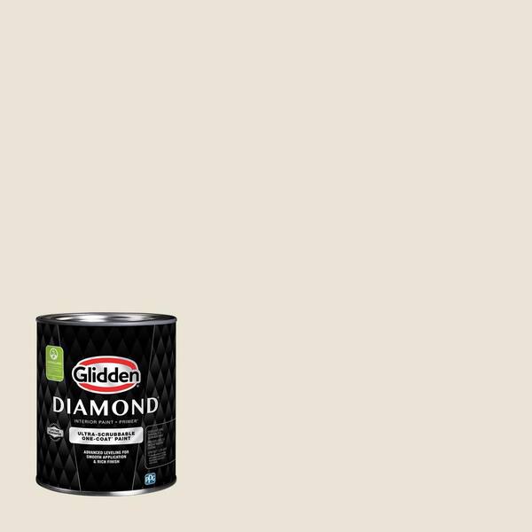 Glidden Diamond 1-qt. PPG1085-1-Blank Canvas Satin Interior Paint with ...