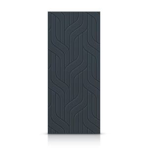 CALHOME 42 in. x 84 in. Hollow Core Charcoal Gray Stained Composite MDF ...