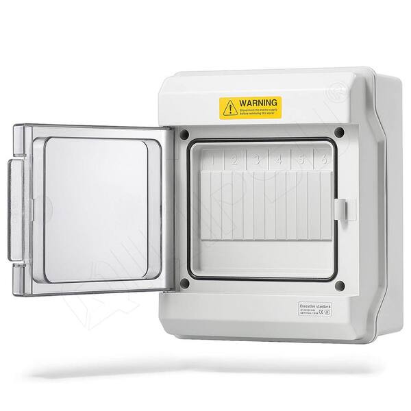 Lukyamzn 6 Way Outdoor Breaker Box IP65 ABS Plastic Din Rail Power ...