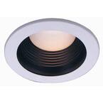 Commercial Electric 4 in. Black Recessed Can Light Baffle Trim HBR201LBK