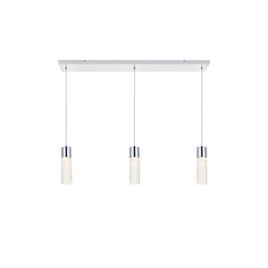 4.72 in. Simply Living 5-Light Gold Integrated LED Pendant Light ...