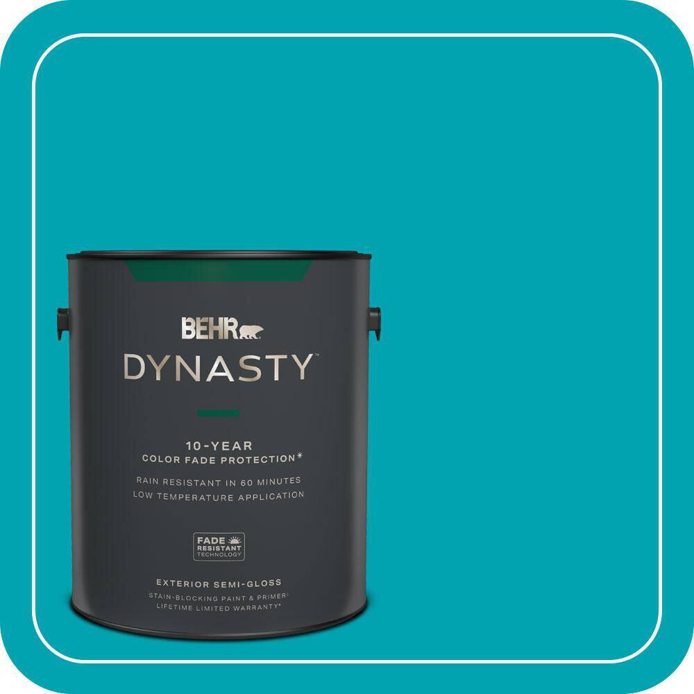BEHR DYNASTY 1 gal. #510B-6 Blue Jewel Semi-Gloss Exterior Stain ...