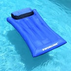 Swimline Luxe Edition White & Gold PVC Inflatable Suntan Tub Floating ...